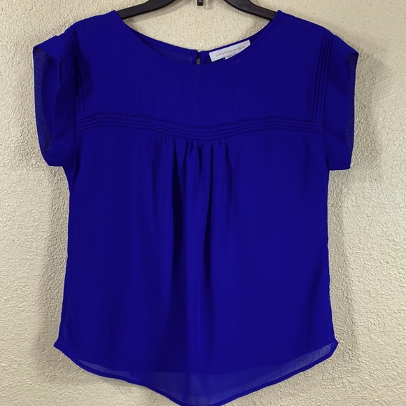 Monteau | Tops | Monteau Top Blouse Royal Blue M | Poshmark
